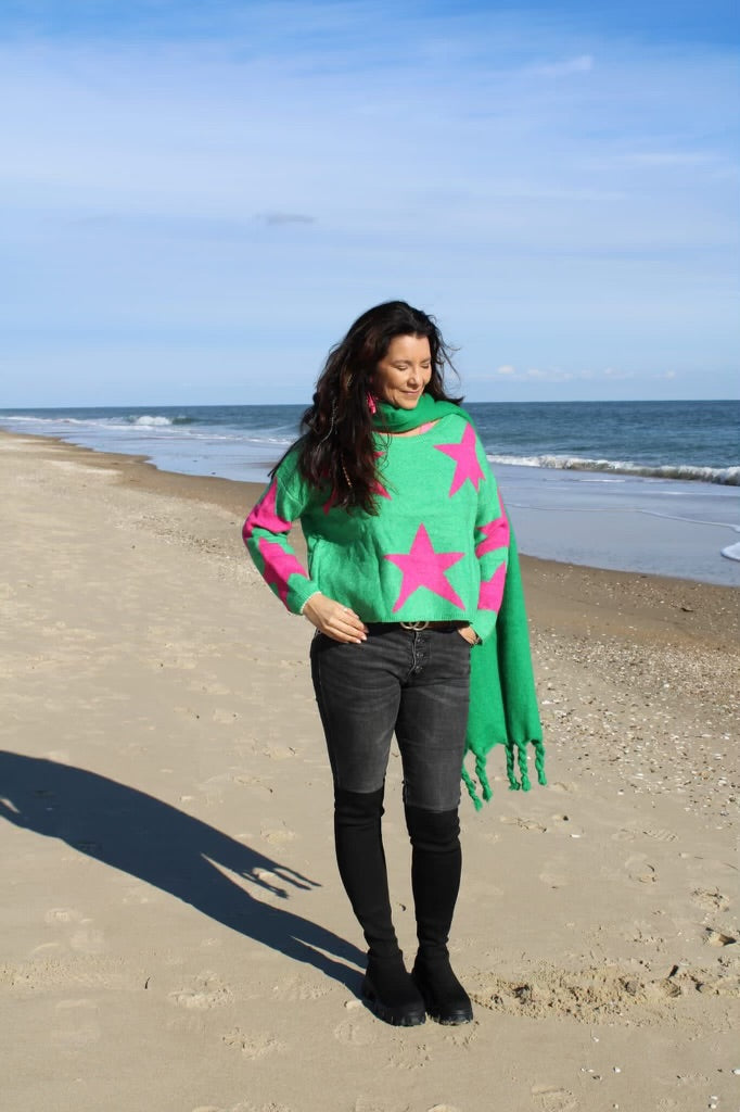 Preppy Star on Palm Beach Sweater – Water Lili