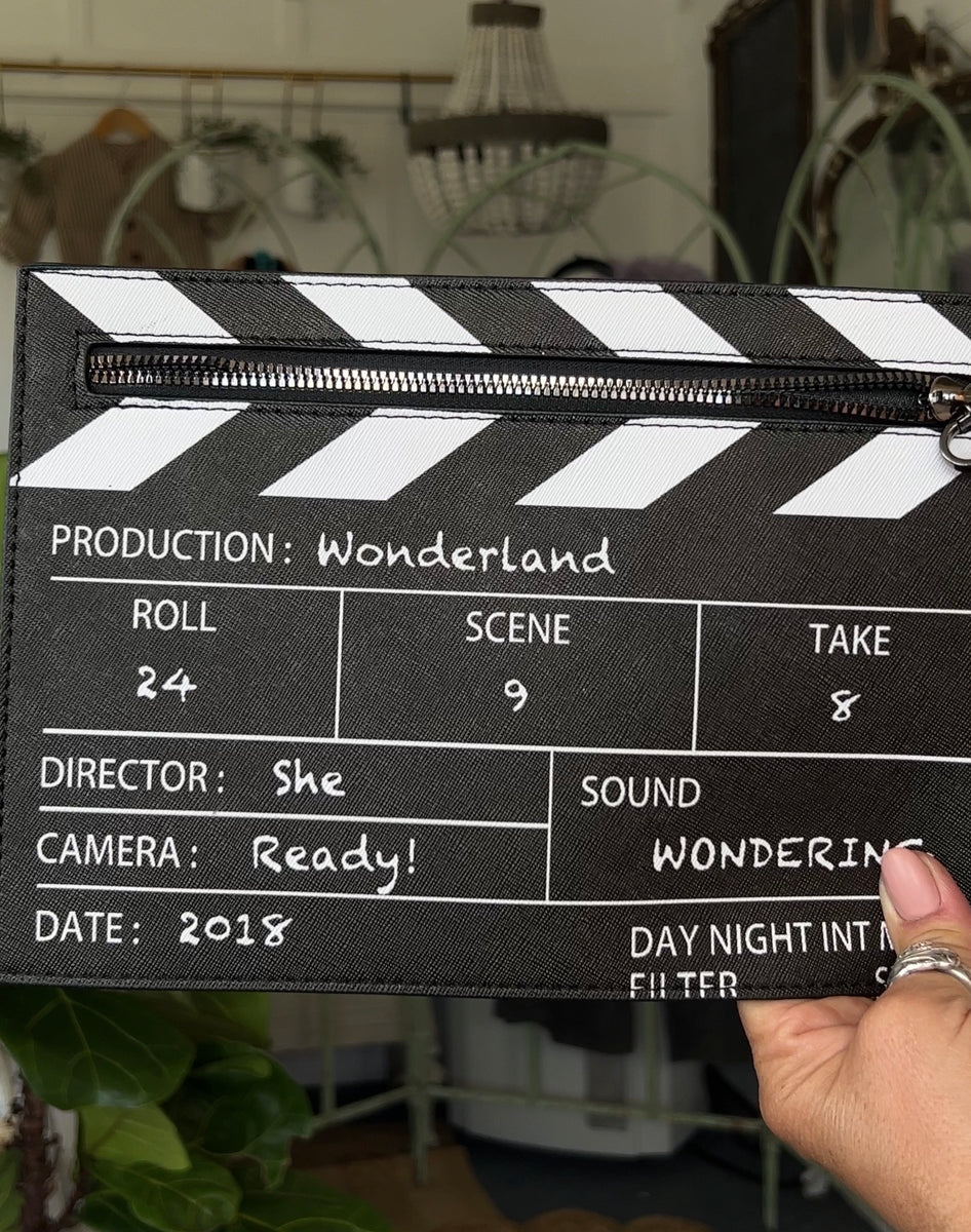 Hollywood Clapboard Clutch – Water Lili