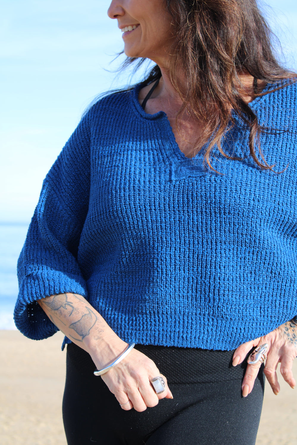 Sarafina Pullover Sweater Classic Blue – Water Lili
